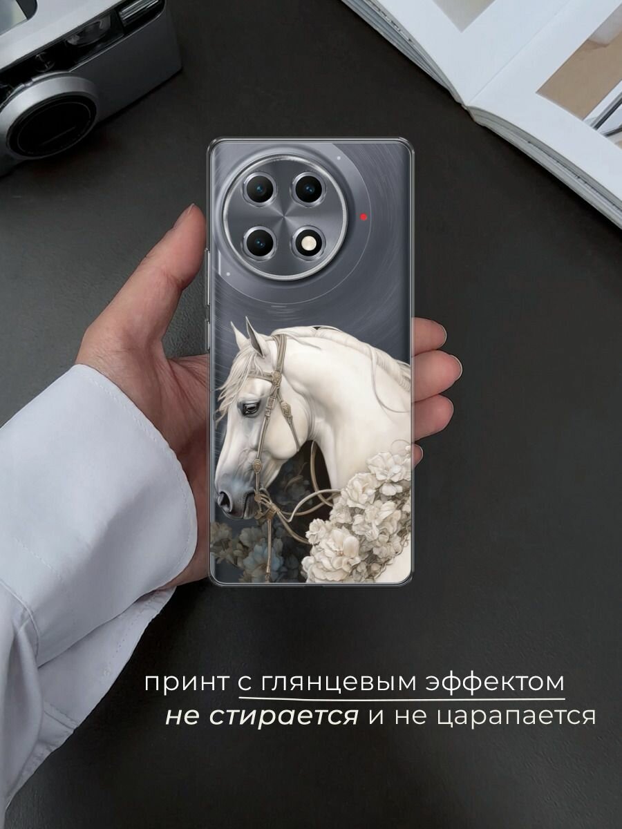 Чехол на Tecno Camon 30S / Текно Камон 30S с принтом "Благородный конь 3" — фото 1