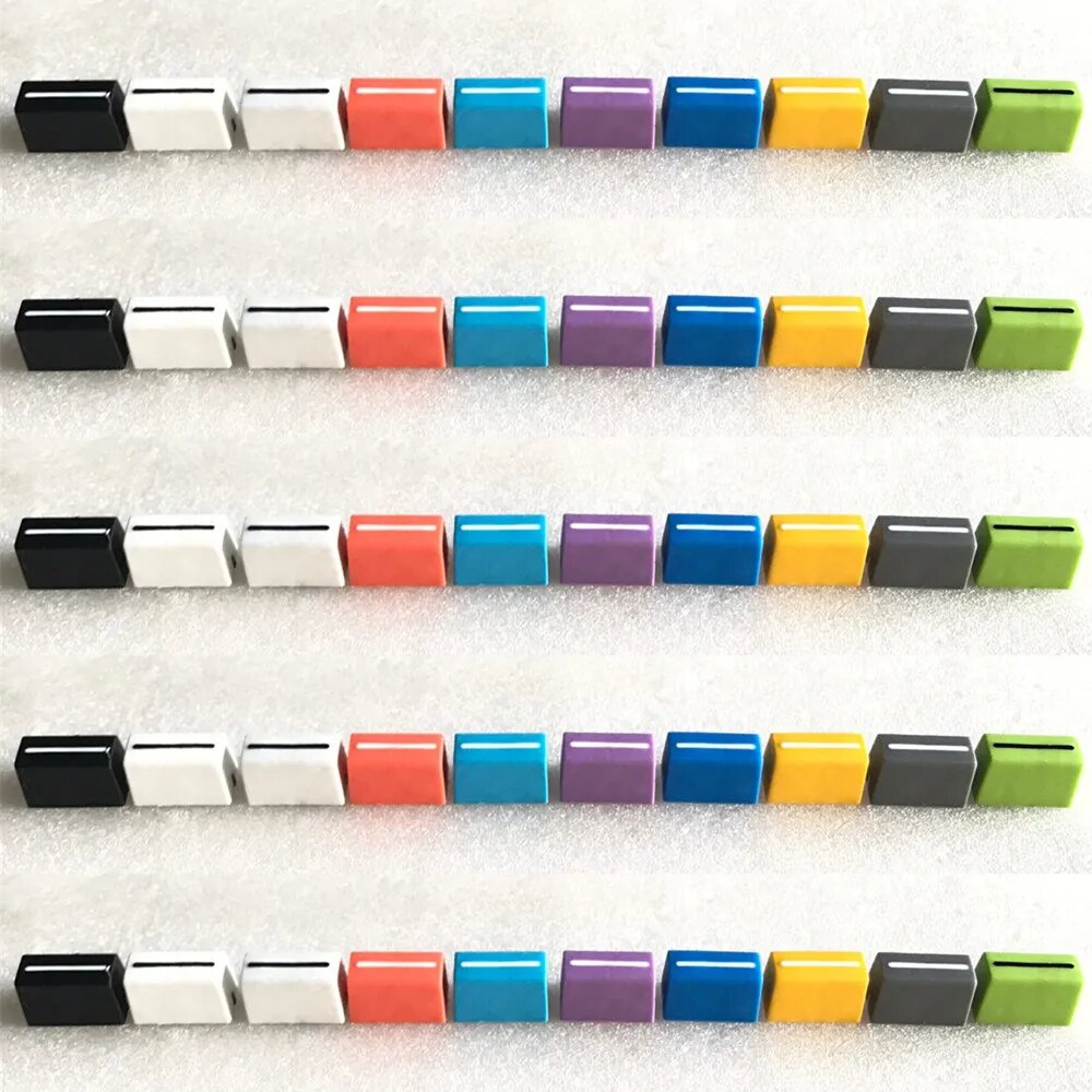 50 шт. для RANE TTM-54 56 57 61 62 68 вертикальные потенциометрические фейдеры, колпачки/горизонтальные колпачки ручки фейдера, мягкая крышка ручки