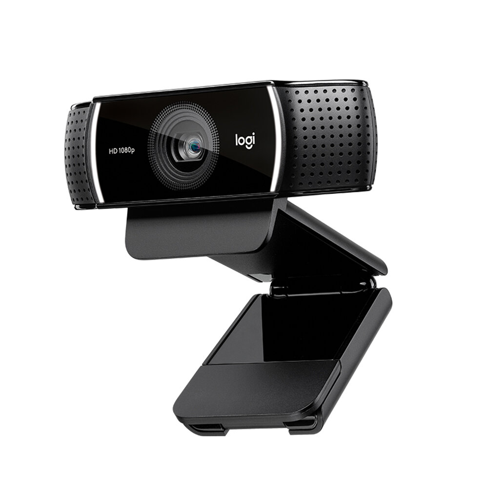 Logitech C922 Webcam 1080P HD USB с микрофоном стерео для потокового видео чата удаленного обучения совещаний компьютеров ноутбуков Windows Android 1080p/30fps 720p/30fps автофокус длина кабеля 1.5 м