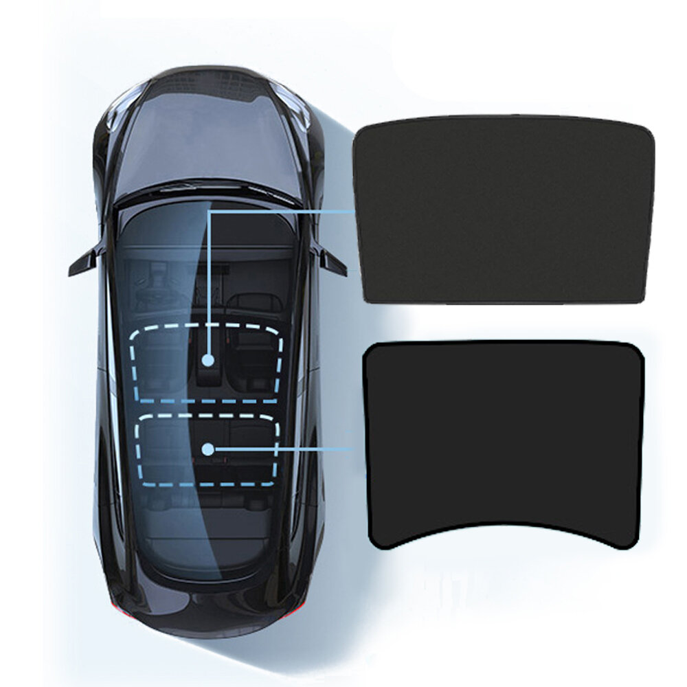 Зонтик для крыши Sun Shade для Model 3 2019-2020 года выпуска, складывающийся, теплоизоляционный для панорамного окна, аксессуар, черный 3-тип, сетчатый, вес 880 г, размер упаковки 572*472*46 мм, вес упаковки 1000 г, 1 передний зонтик для крыши, 1 задний