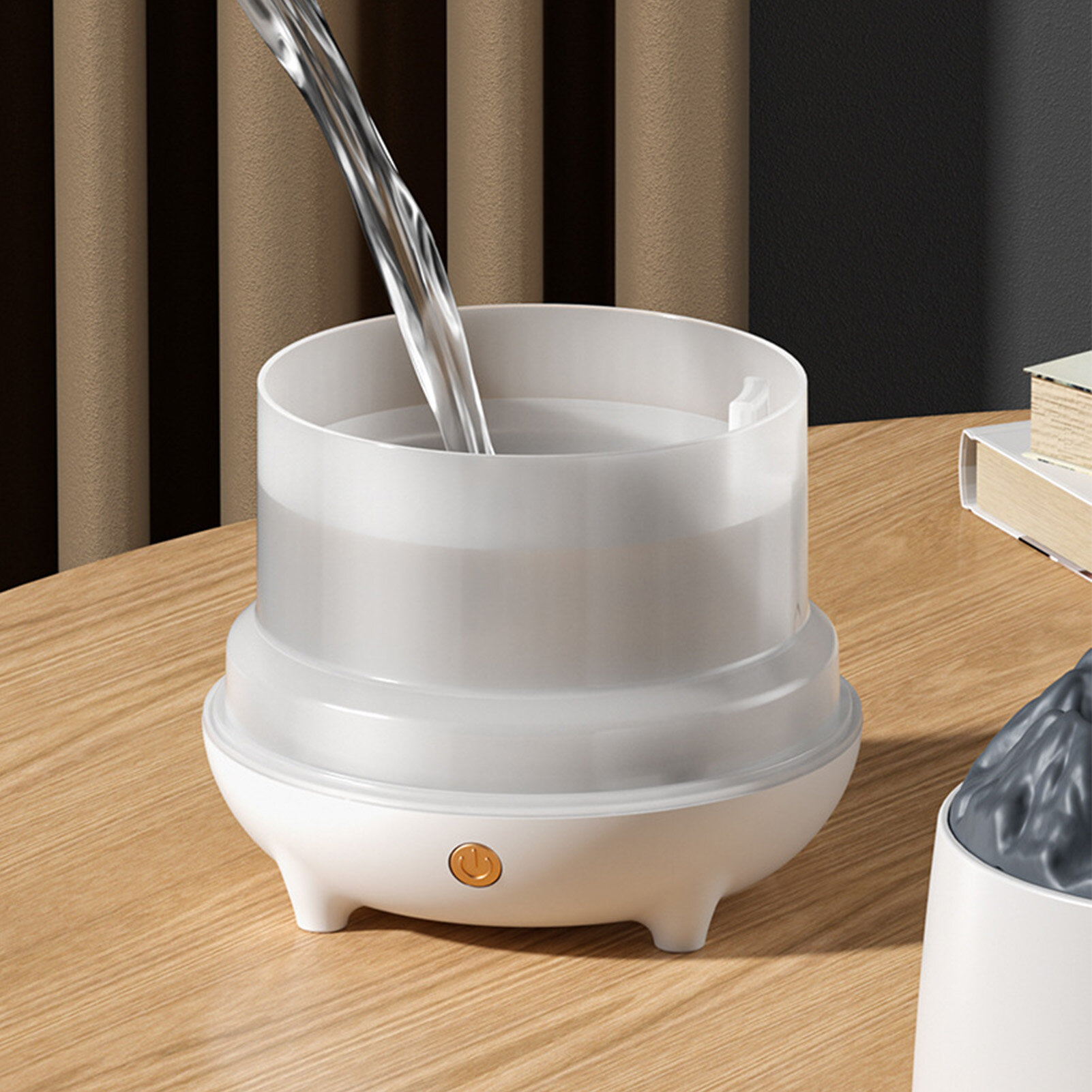 Volcano Aroma Diffuser 400 мл мелкодисперсный малошумный увлажнитель воздуха с пламенем диффузор эфирных масел