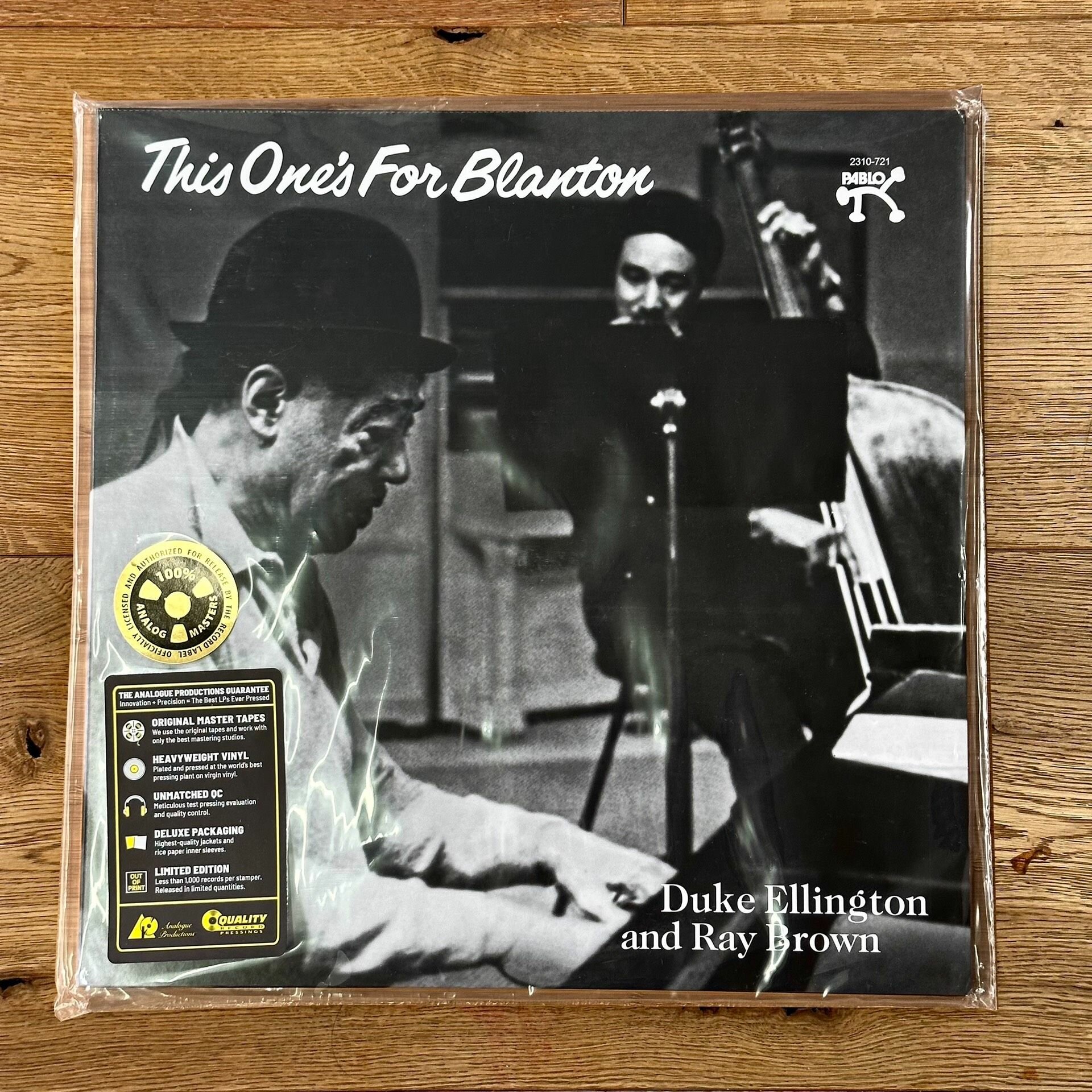 Виниловая пластинка Duke Ellington-Ray Brown This One's For Blanton, LP, Album, Limited Edition, Numbered,180g, Gatefold