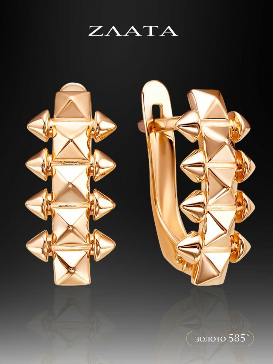 Серьги, красное золото, 585 проба