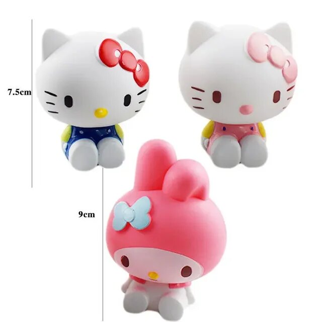 Декоративные украшения Hello Kitty для торта Kawaii, подвесной модуль Hello Kitty для вечеринки в честь дня рождения, десерт-бара, украшения для вечеринки в честь дня рождения девочки, подарок,