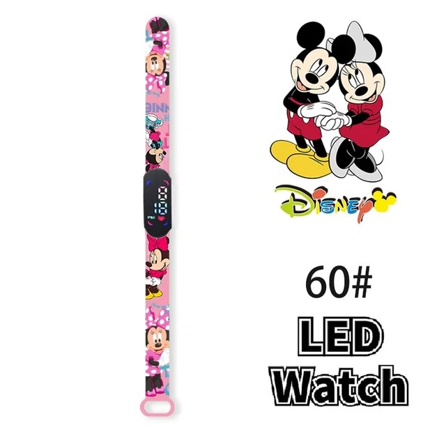 Браслет с изображением Микки и Минни Маус из мультфильма «Холодное сердце» с Дональдом Даком и светодиодными сенсорными часами для детей и школьников, спортивные электронные часы с мультяшным принтом, подарочная игрушка