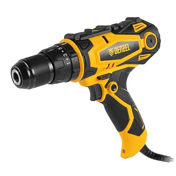 Дрель-шуруповерт сетевая ударная Denzel ISD-300-13, 300 Вт, 40 Нм 26211