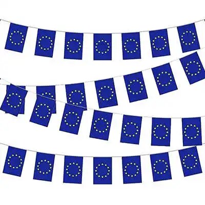 Флаги ЕС, 20 шт, полиэстер, 6 м