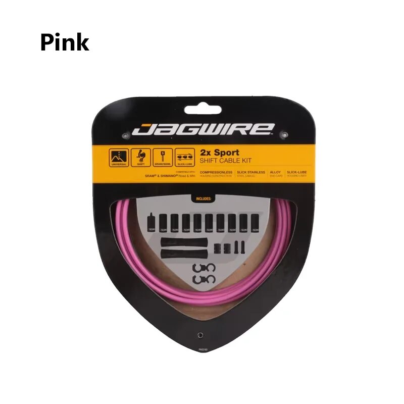 JAGWIRE 2x Sport комплект тросов переключения розовый