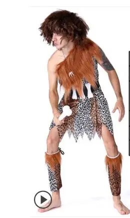 Комплект карнавальных костюмов AMBESTPARTY "Пещерный человек" Белый, белый