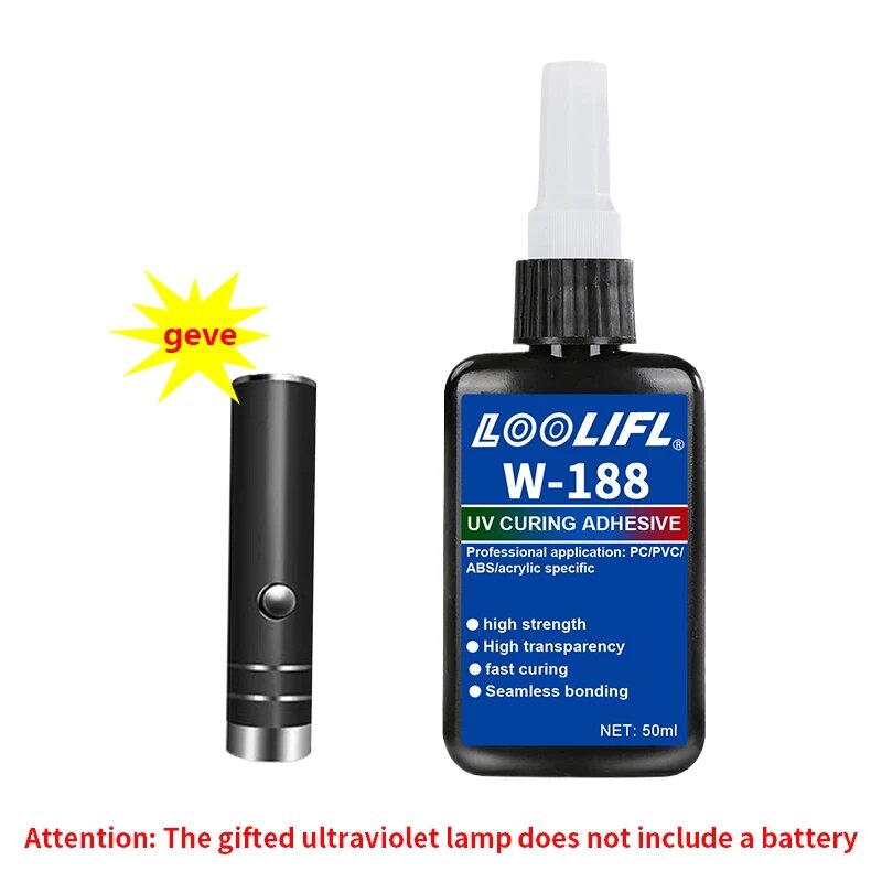 LOOLIFL УФ-клей для склеивания 50г 50ml-uv188-1pc