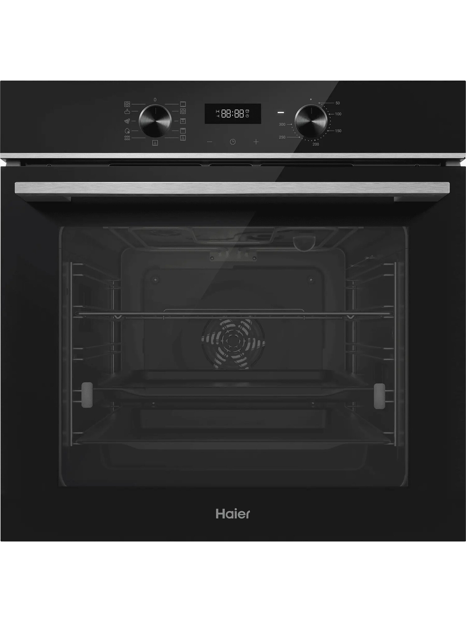 Духовой шкаф Haier HOQ-A2AEN3BX, 78 л, утапливаемые переключатели, черный