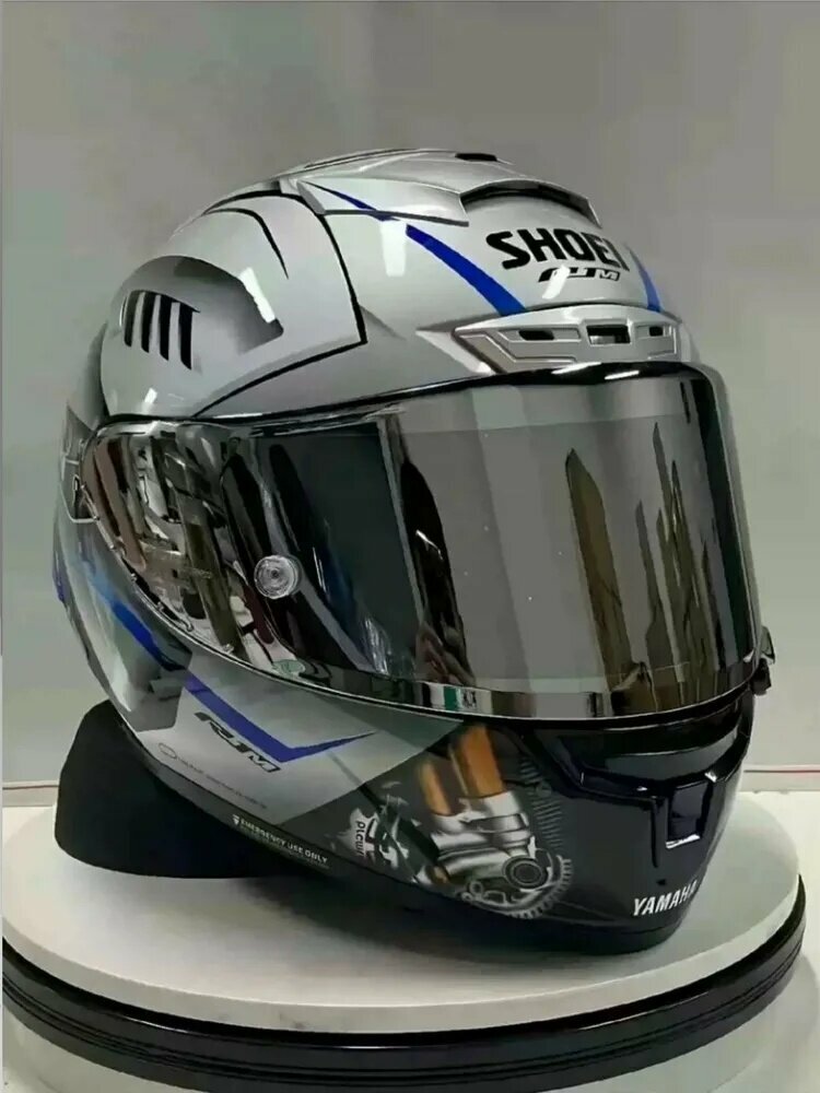 Shoei Мотошлем, цвет: серебристый, прозрачный, размер: L