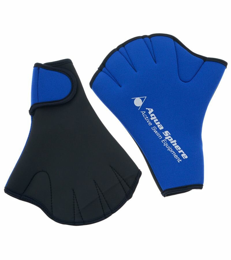 Перчатки для плавания Aqua Sphere Swim Gloves, синие, размер L