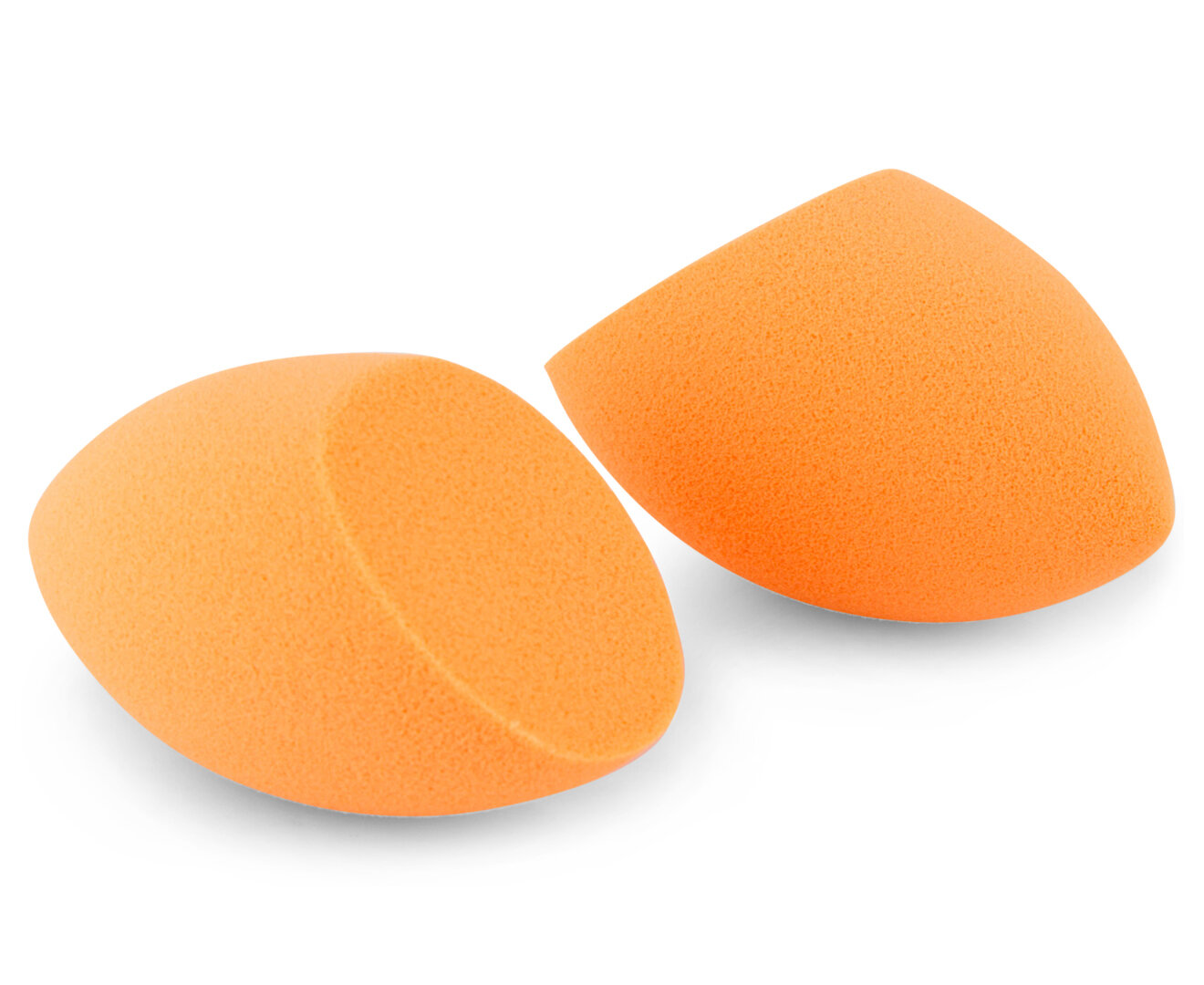 Губка для макияжа Complexion Sponge, 2 штуки, цвет оранжевый, 3-в-1, плоский край, закруглённые стороны, точный наконечник, пена, для жидкого тонального крема, Китай