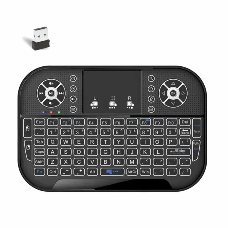A8 Клавиатура с подсветкой Мини эргономичный тачпад QWERTY- Dual-Mode 2.4G & Bluetooth-совместимая беспроводная