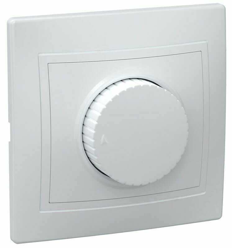 KVARTA Светорегулятор поворотный 400Вт ВСР10-1-0-КБ белый GENERICA