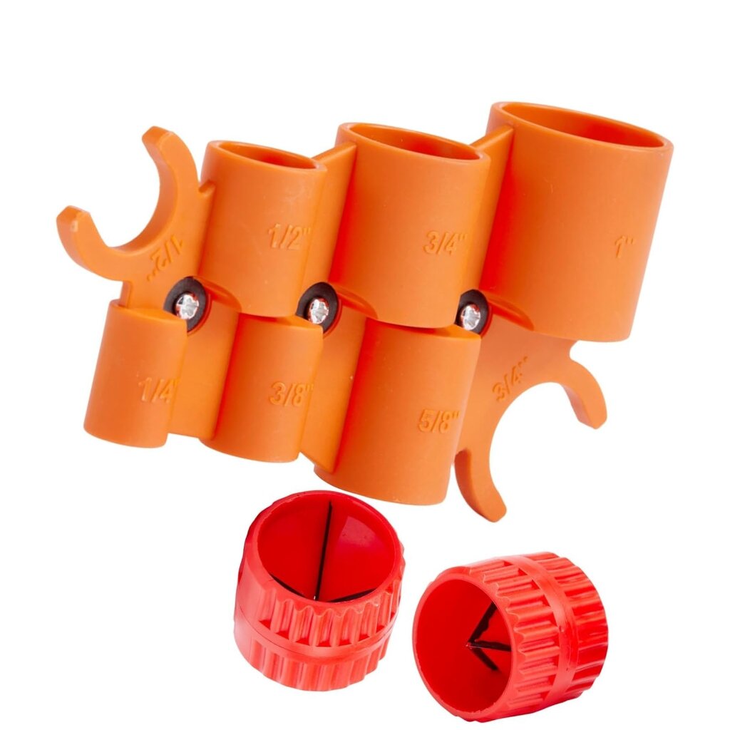 Комплект из 3-х приспособлений для снятия заусенцев с труб и измерения глубины, подчеркивающий 6 Предпочтительных размеров для бронзовых труб из PEX CPVC, подходящих для трубопроводов из материала ABS для применения в трубопроводах