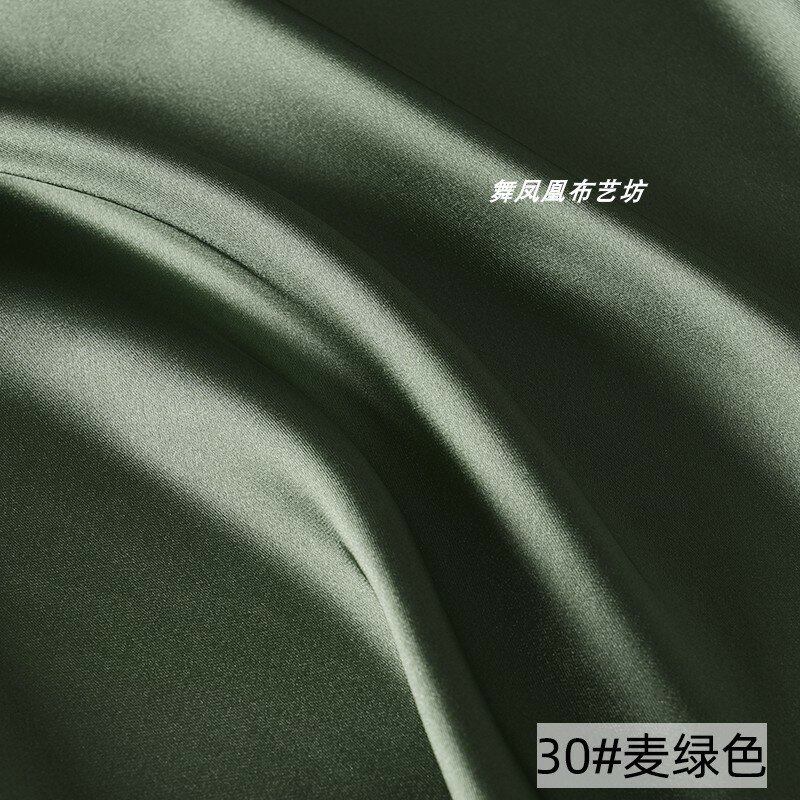 Однотонная высококачественная имитация ацетатного атласа, имитация шелкового пальто, драпированная блестящая ткань для платьев и блузок