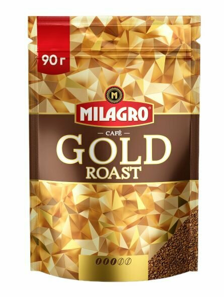 Кофе растворимый сублимированный Milagro GOLD Roast 90 гр.