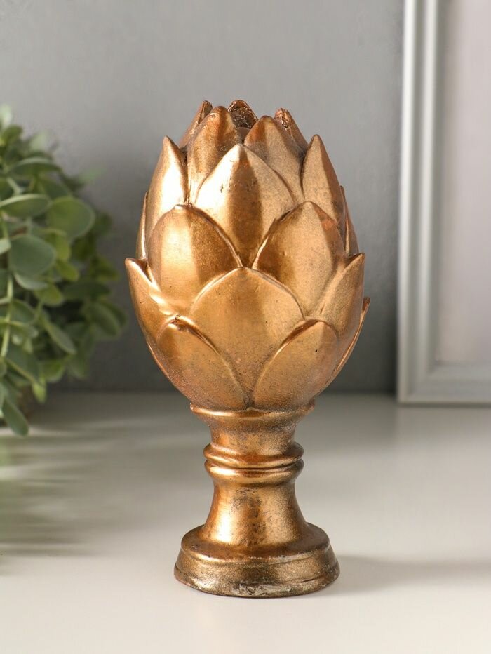Фигурка гипс Артишок , 16 8 8 см, бронза винтаж