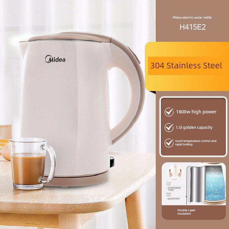 Электрический чайник Midea, умный водонагреватель для дома, новая модель для заваривания чая, из нержавеющей стали, с