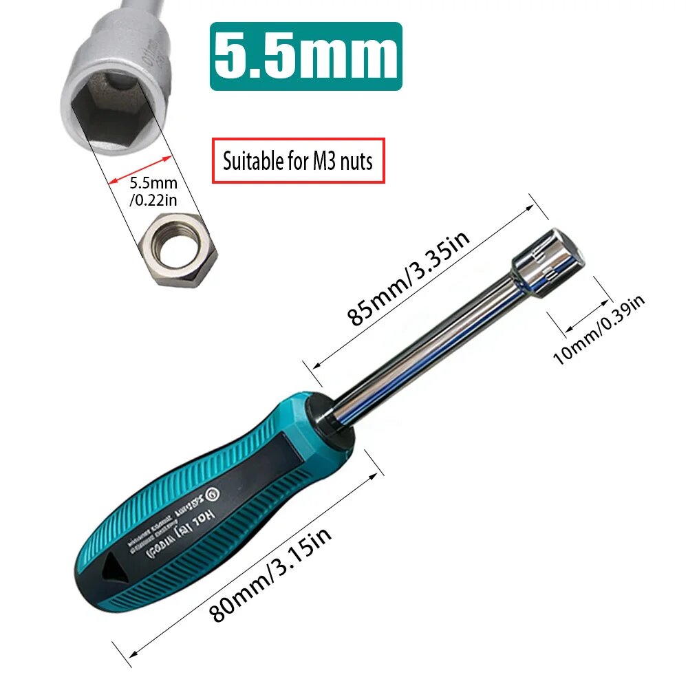 Профессиональный торцовый ключ 4/5/5,5/6 мм из нержавеющей стали 5.5mm