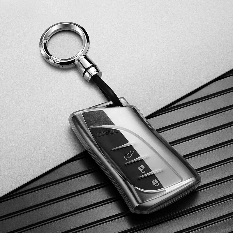 Чехол для ключа Lexus ES300 прозрачный с спортивным брелоком
