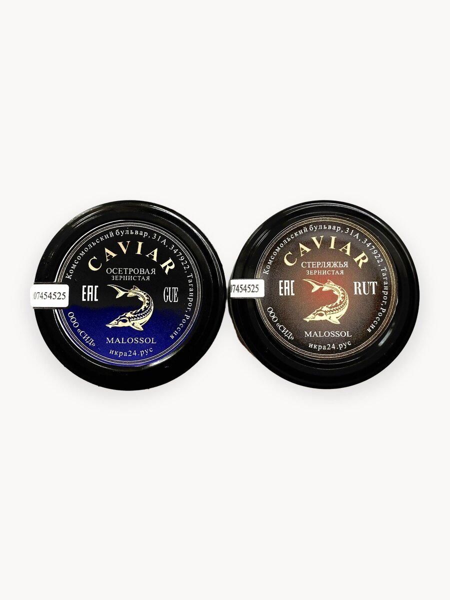 Икра "50 и 50" стерляди/осетра, натуральная, высший сорт, ГОСТ