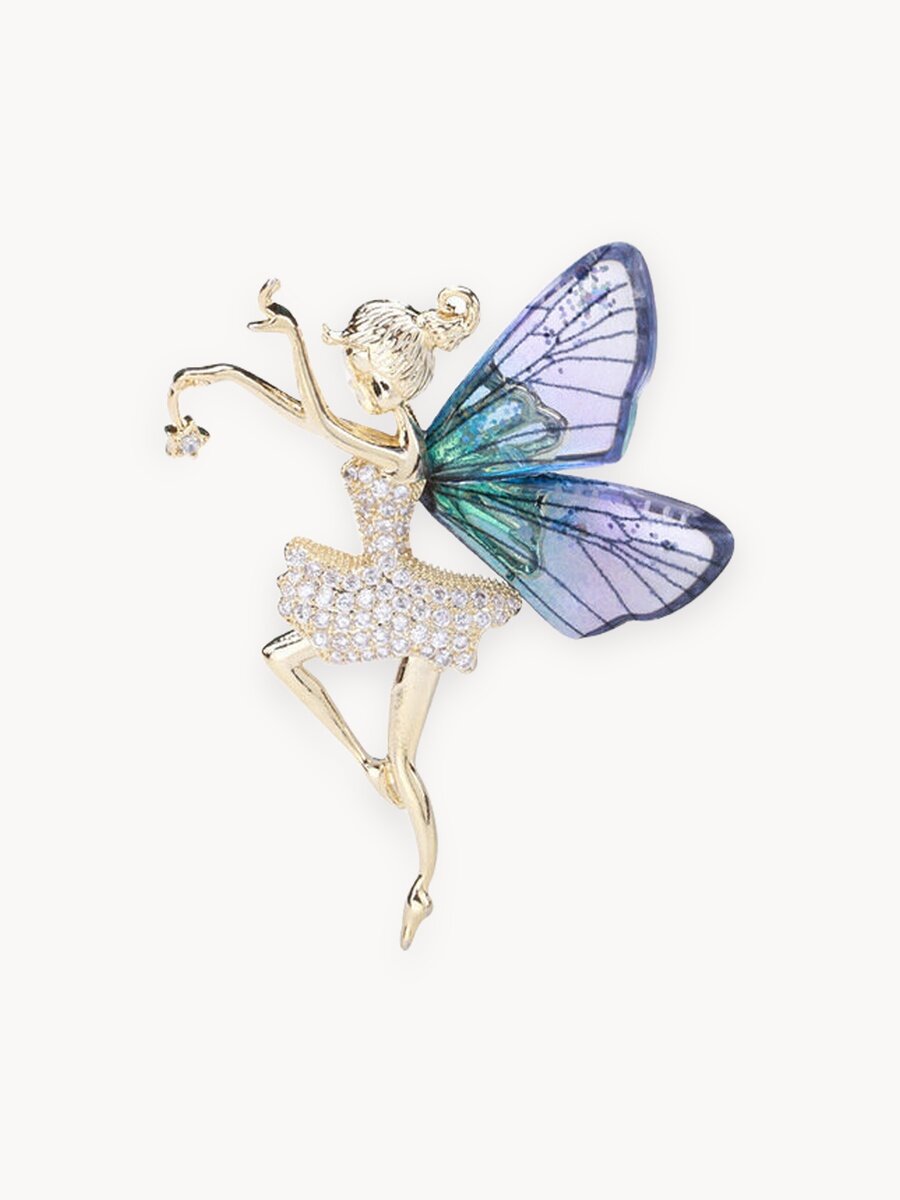 Брошь, горный хрусталь