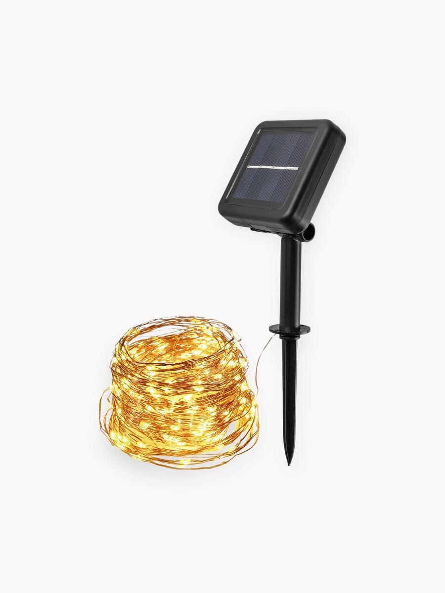 Гирлянда садовая Фаzа на солнечной батарее, длина 21,9 м, IP55, 200 светодиодов