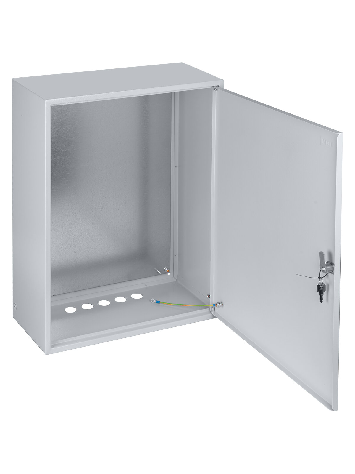 Щит навесной TDM ЩМП-3-0 с монтажной панелью с металлической дверцей и замком IP31