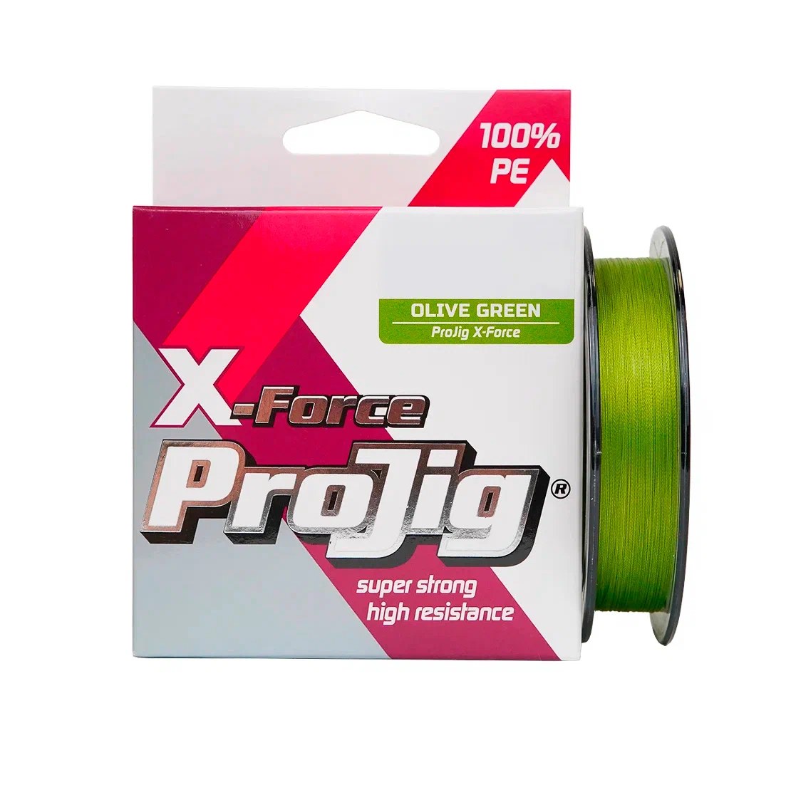 Плетеный шнур ProJig X-Force, 0.16 мм, 11.0 кг, 100 м, цвет оливковый