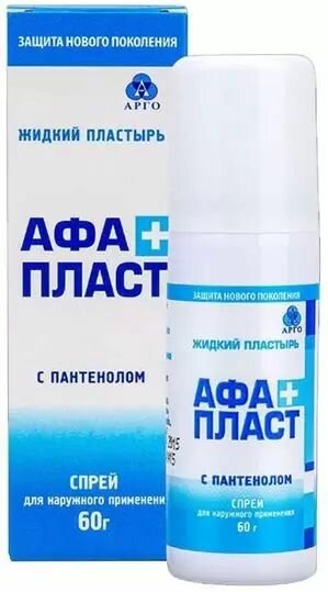 АфаПласт Плюс, жидкий пластырь с пантенолом и серебром, 60 г