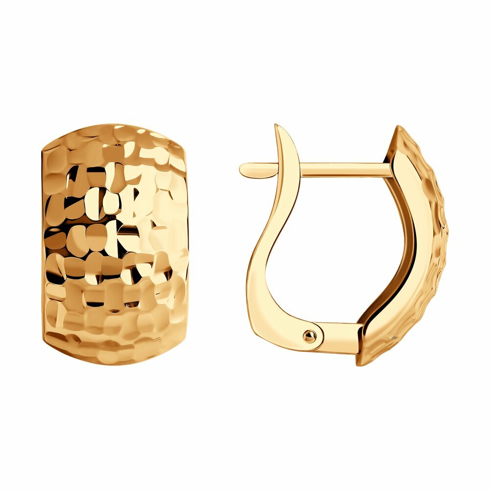 Серьги, красное золото, 585 проба