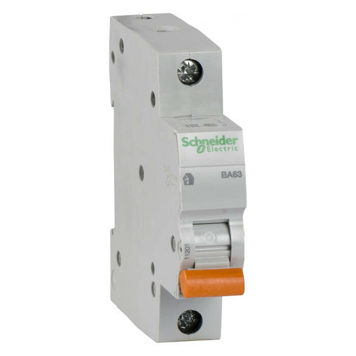 Автоматический выключатель Schneider Electric Домовой 1P 63А (C) 4.5кА