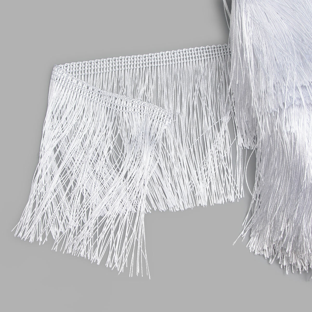 Бахрома для штор, текстиля, шитья, 6,3 см*25 м, нитяная, белая, Айрис