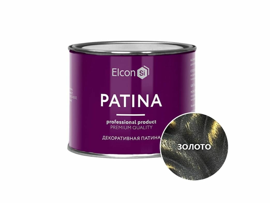 Патина декоративная акриловая Elcon золото 0,2 кг