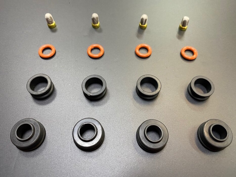 Комплект колечек топливной форсунки на 4 штуки Subaru EJ15 EJ20