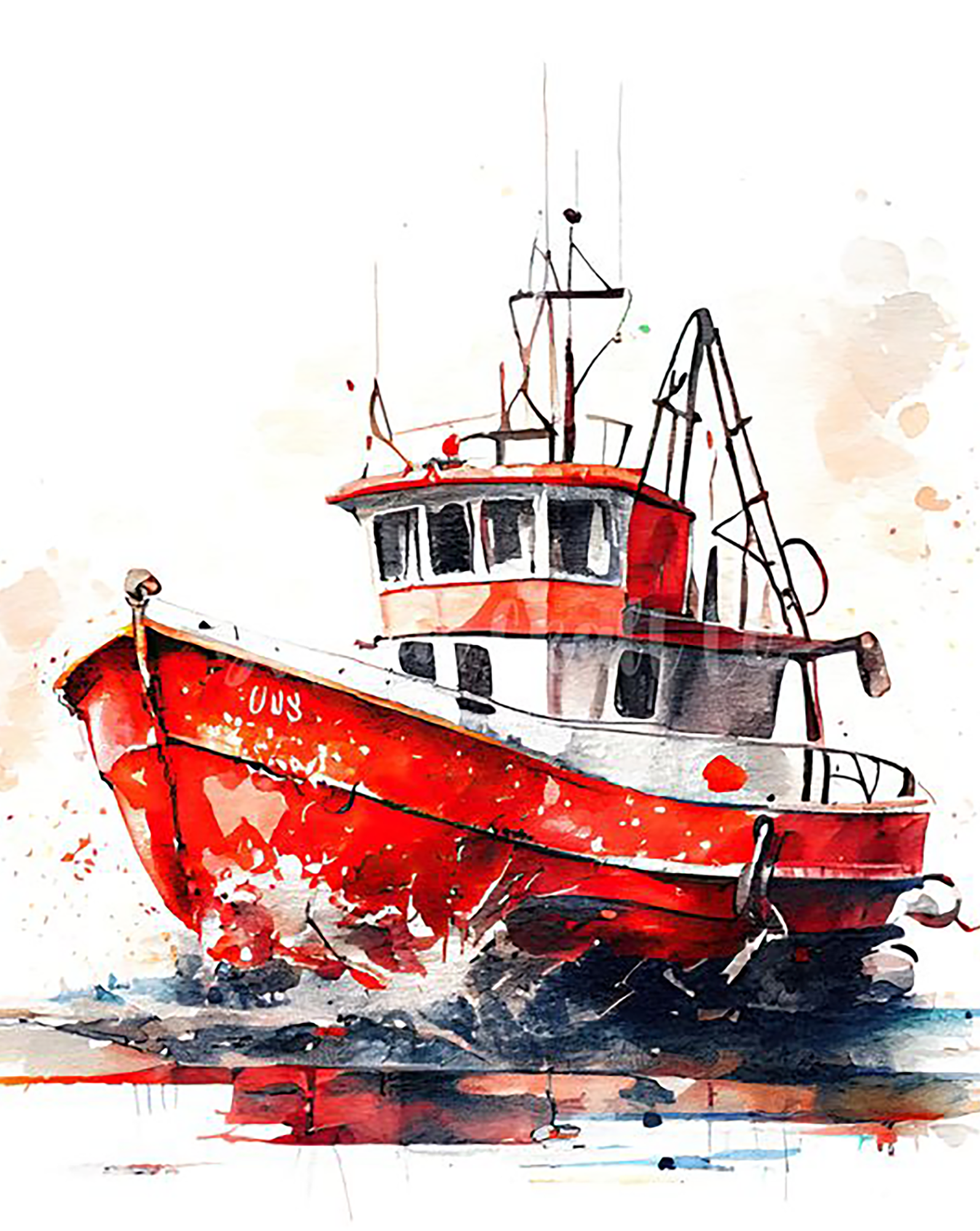 Картина по номерам "Баркас" 40х50 см, хлопковый холст на подрамнике, акрил, АртТойс