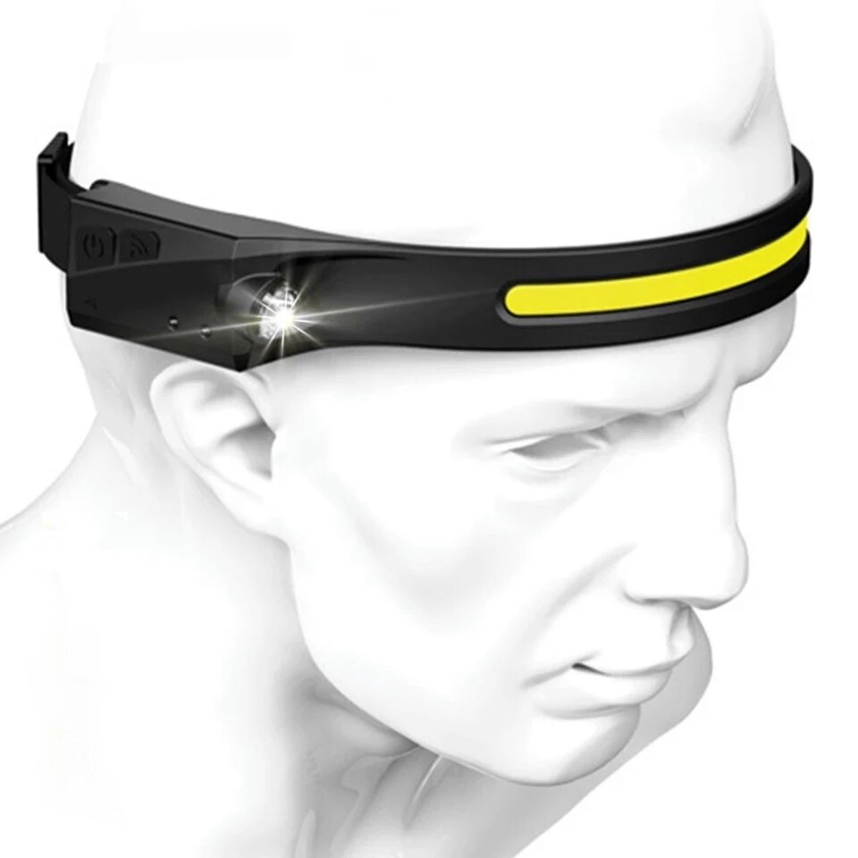 Налобный фонарь OSMAN, водонепроницаемость IPX4, 350Lumen, USB-зарядка, COB