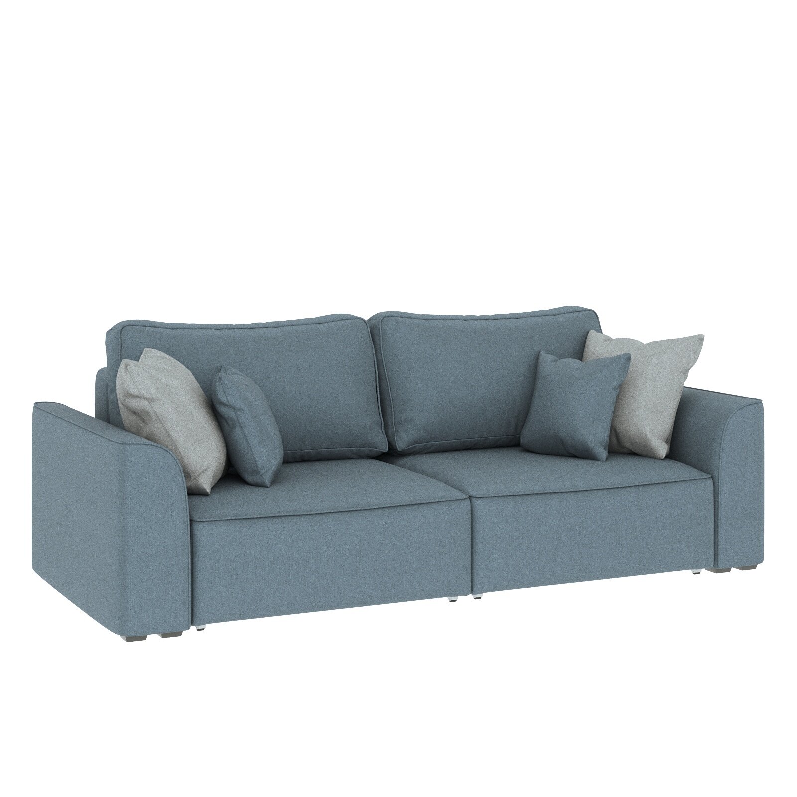 Диван-еврокнижка Сиэтл в рогожке Дрим блю и ДЛГ