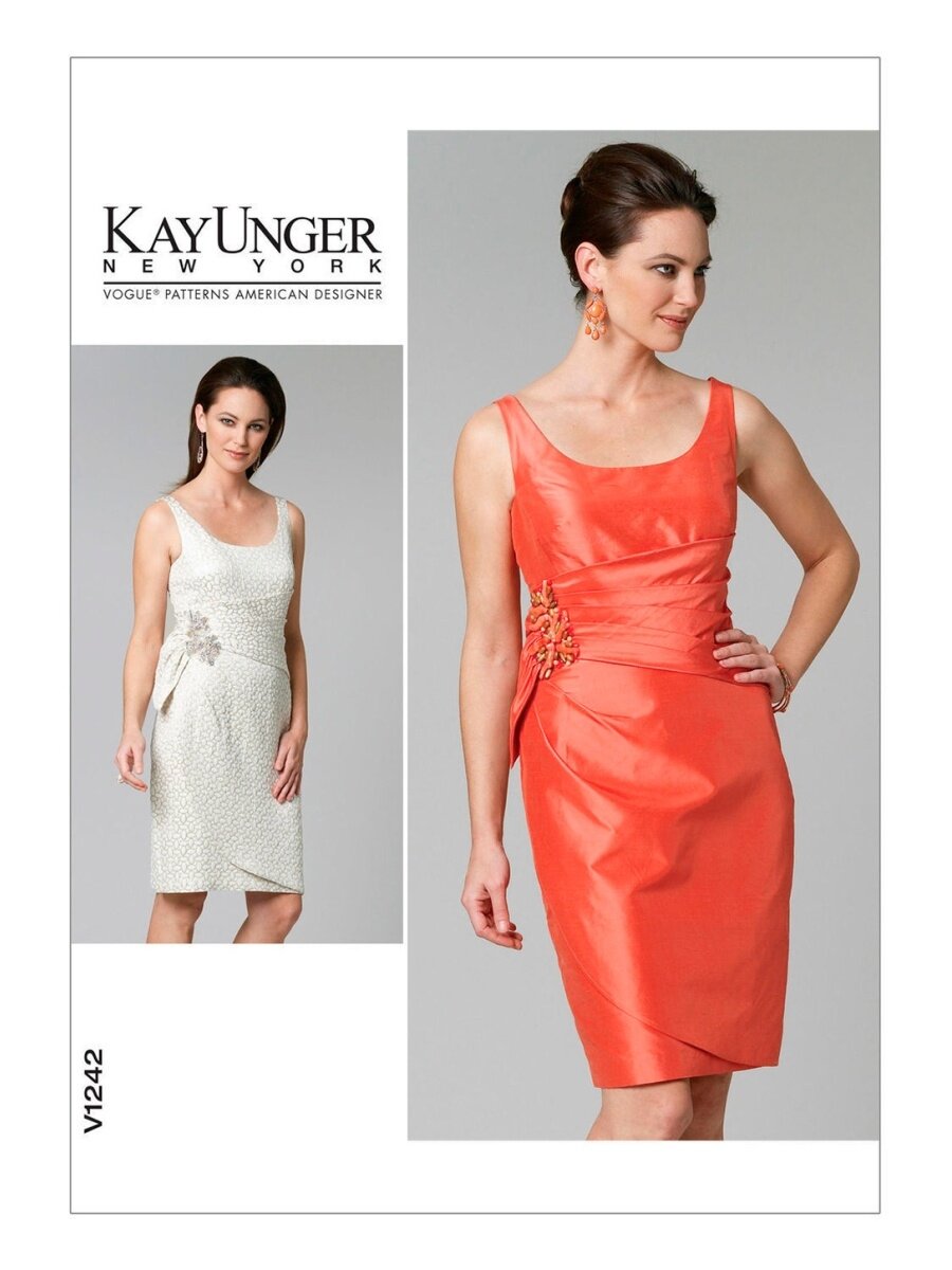 Выкройка VOGUE №1242 Праздничное платье