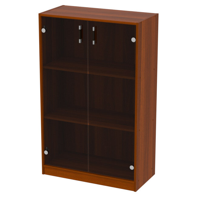 Шкаф Меб-фф Офисный шкаф СБ-60+А-5+С-28МВ графит цвет Орех Итальянский 77/37/123 см