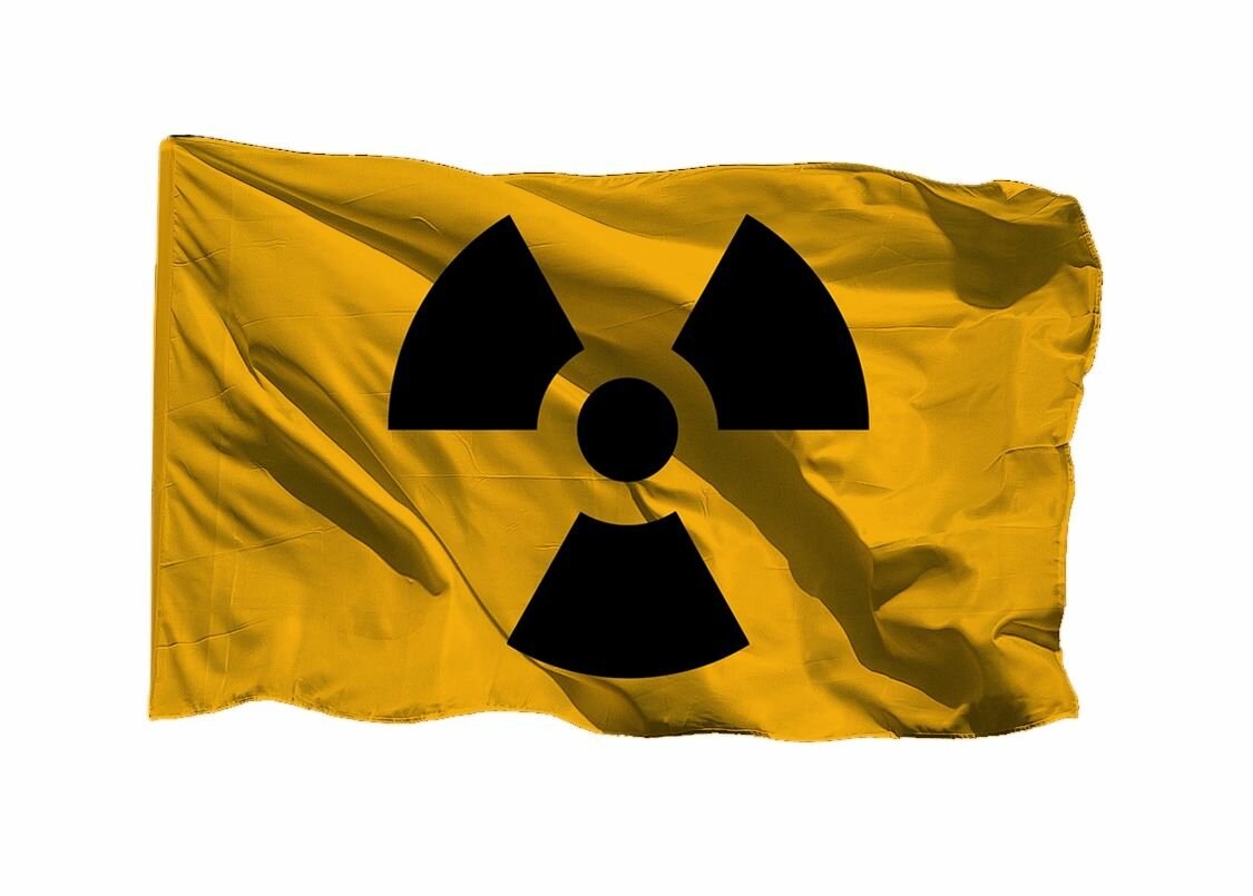 Флаг Церкви Детей Атома из Fallout Фоллаут 90х135 см на сетке для улицы, для флагштока