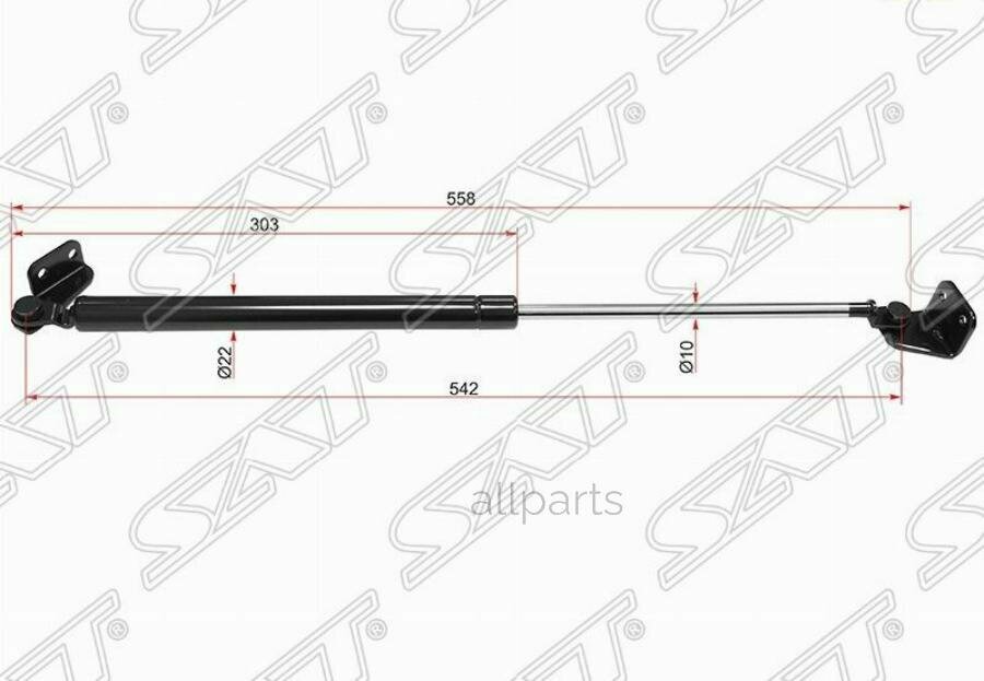 SAT ST-81750-H1000 Амортизатор крышки багажника Hyundai Terracan 01-07 (Слева)