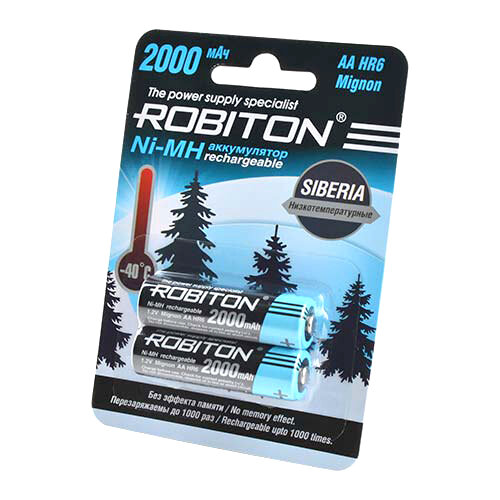 Аккумулятор ROBITON SIBERIA 2000MHAA-2 низкотемпературные BL2