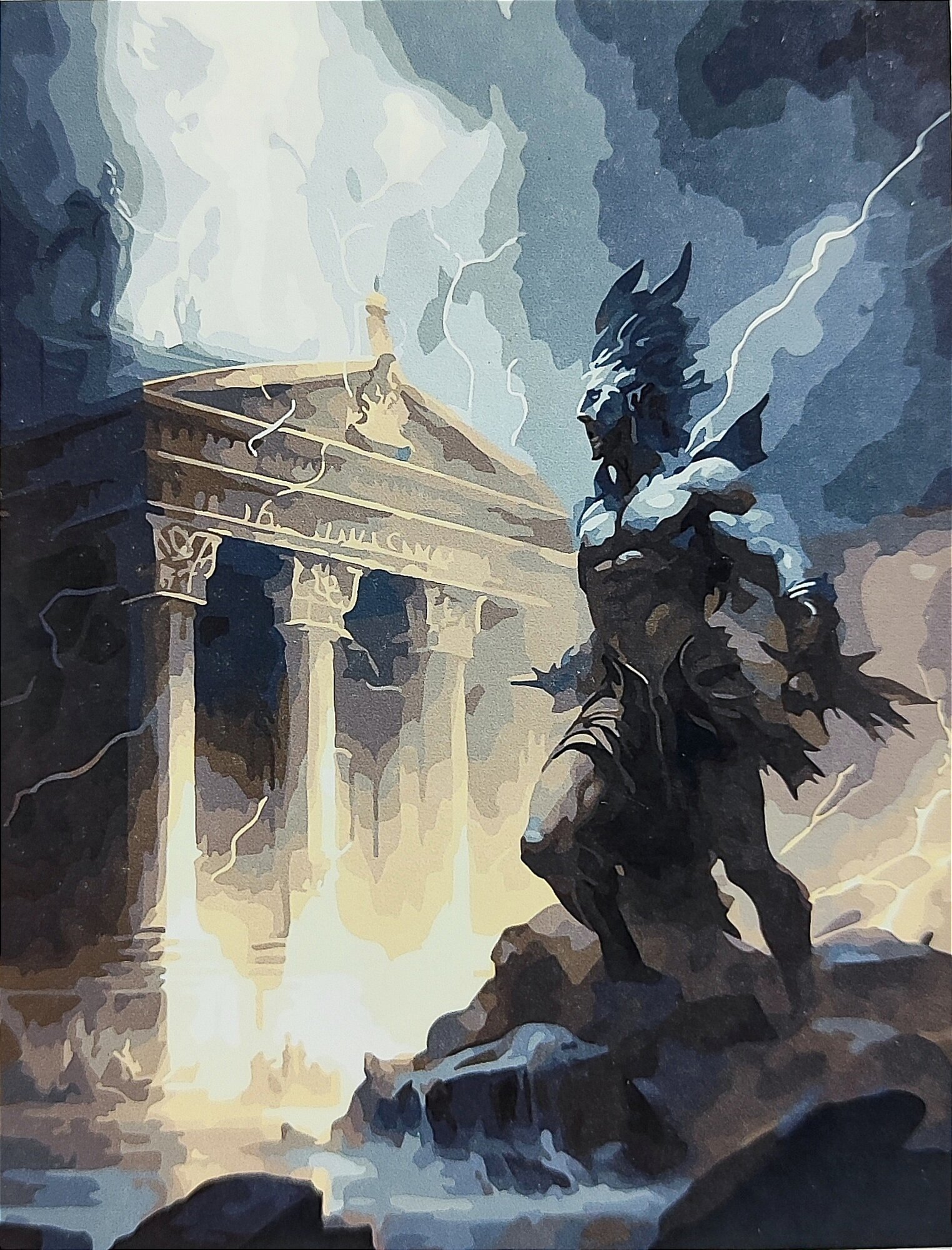 Картина по номерам 40х50 Paintboy Зевс Геракл греческий бог , мифология горгона медуза.