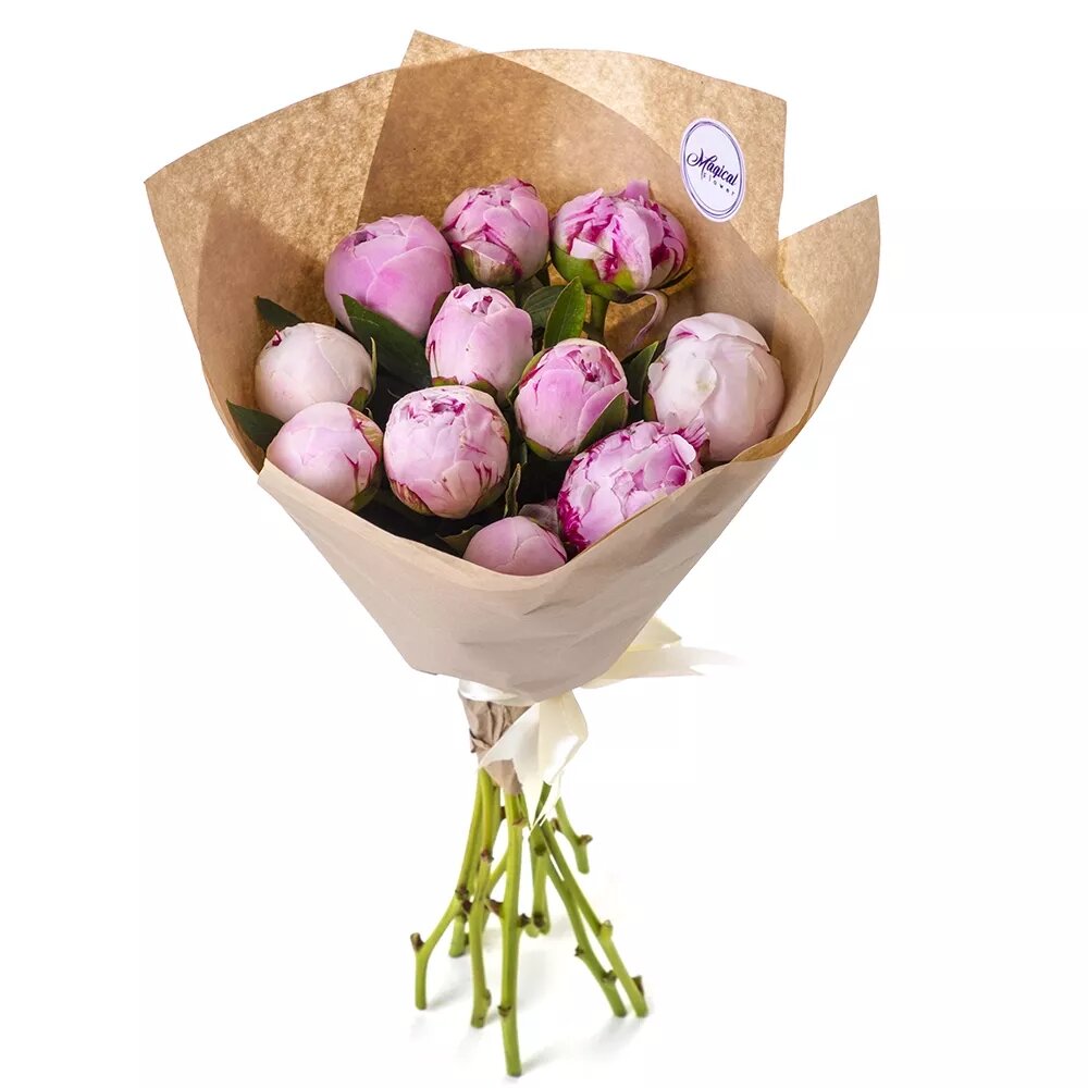 Букет Magic Flower Букет из 11 розовых пионов 50 сантиметров