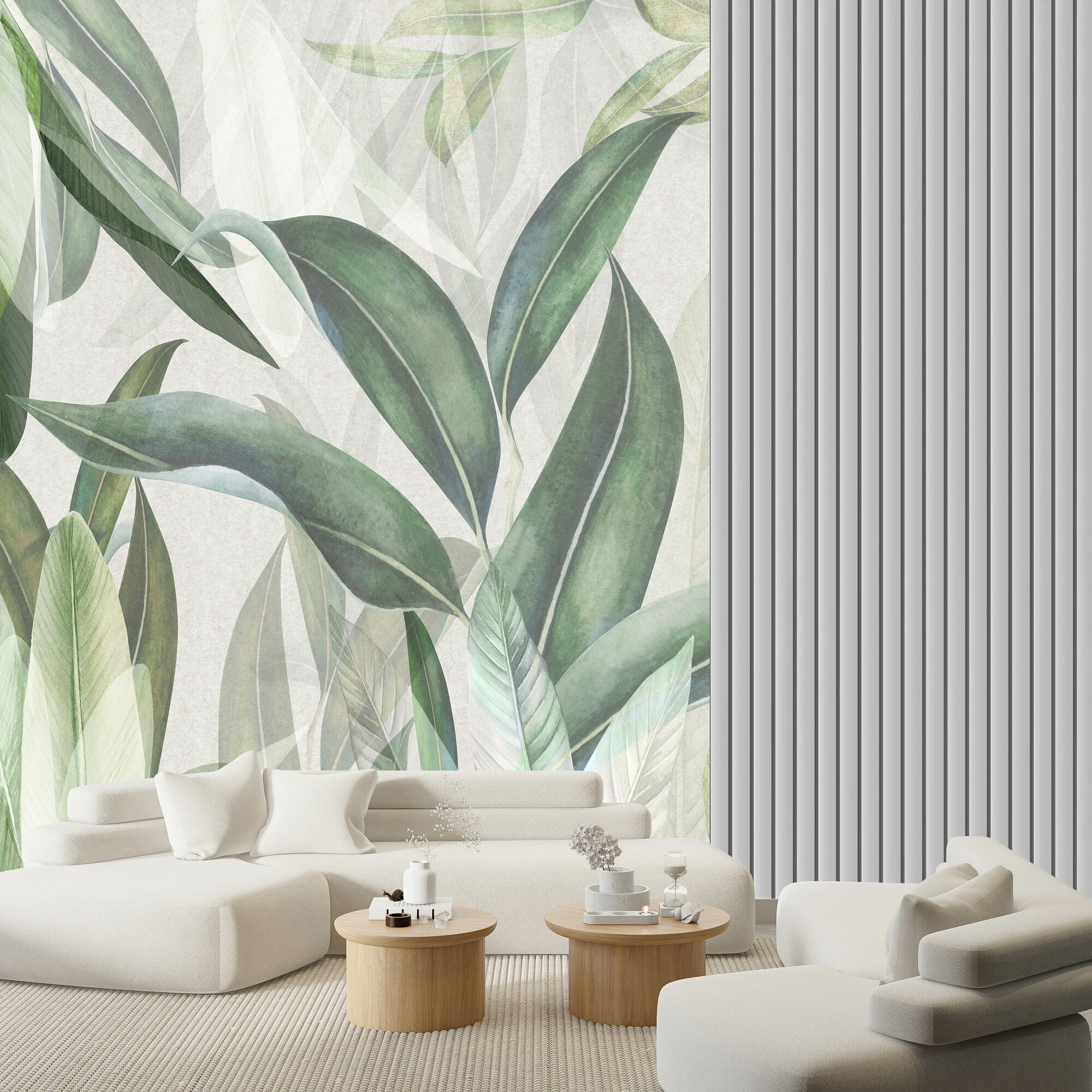 Фотообои в ваш дом 200х270см плотностью 230 г/м2, флористика и листья