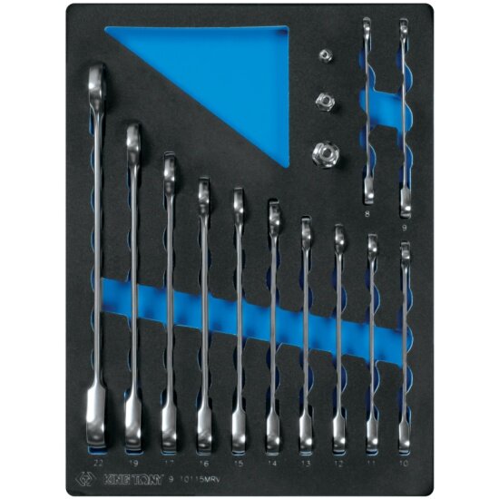 Набор ключей комбинированных трещоточных King Tony 9-10115MRV, 15 предметов